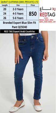 Buy RED TAG Fashion Branded Blue Slim Fit Pant QC9240 Export Arab ...