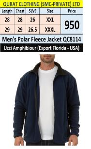 Buy Men's Polar Fleece Jacket QC8114 Uzzi Amphibiour Export USA | QC ...