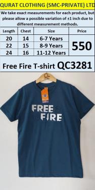 Buy Free Fire T-shirt QC3281 | QC - Qurat Clothing (SMC-Private) Limited