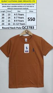 Buy Round Neck Polo T-shirt QC2783 | QC - Qurat Clothing (SMC-Private ...